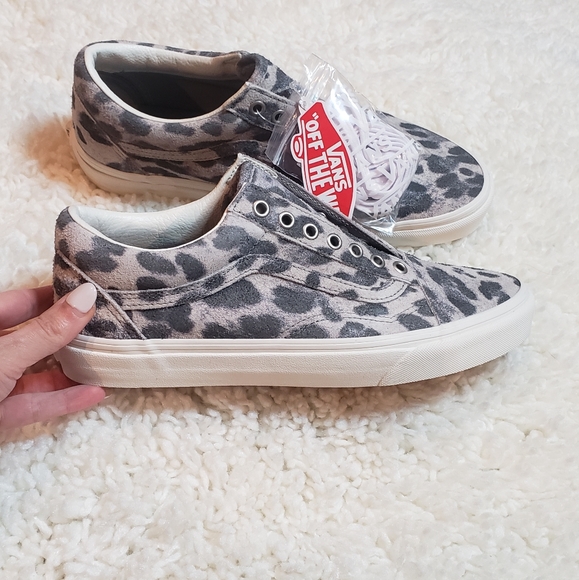 Vans | Shoes | Vans Old Skool Hairy Suede Leopard Print Sneakers New ...